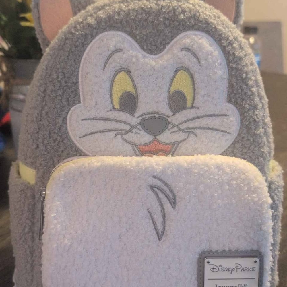 Loungefly Gray And White Furry Character Backpack - Gem